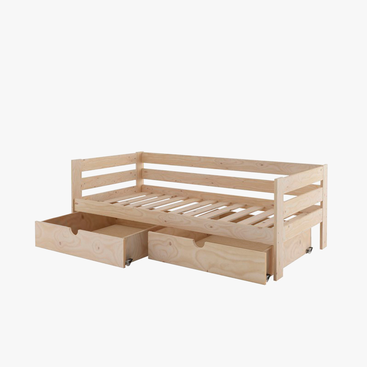 Camas simples de madeira 90x190 y 90x200 cm | LUFE