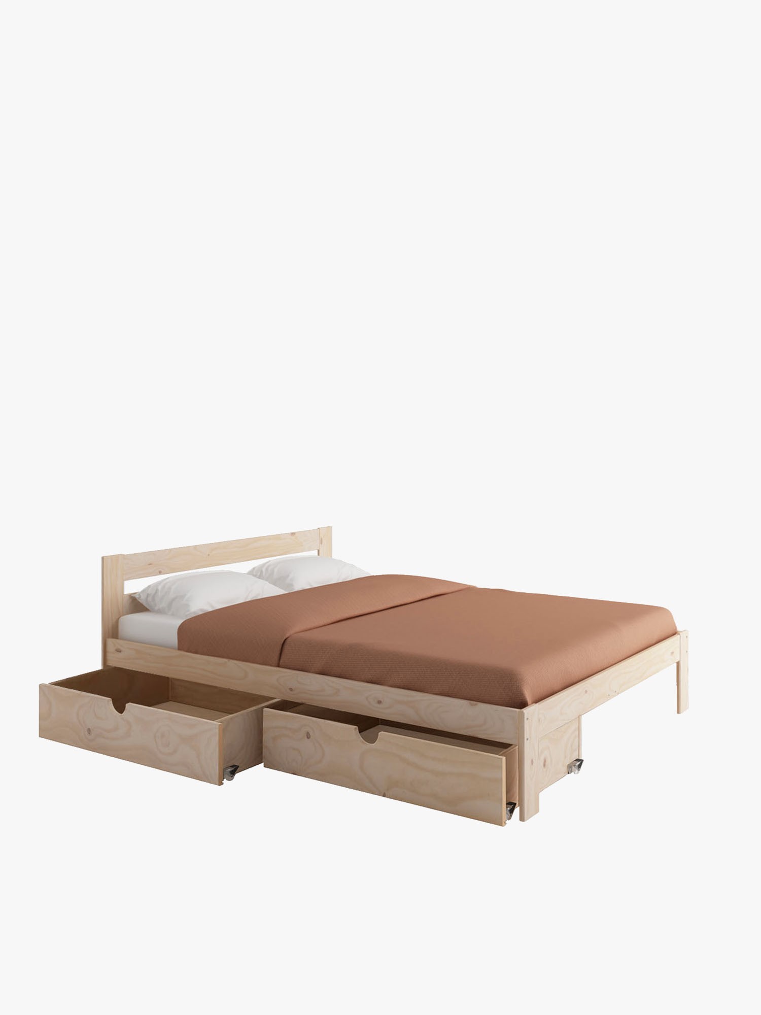 Lits doubles avec rangement