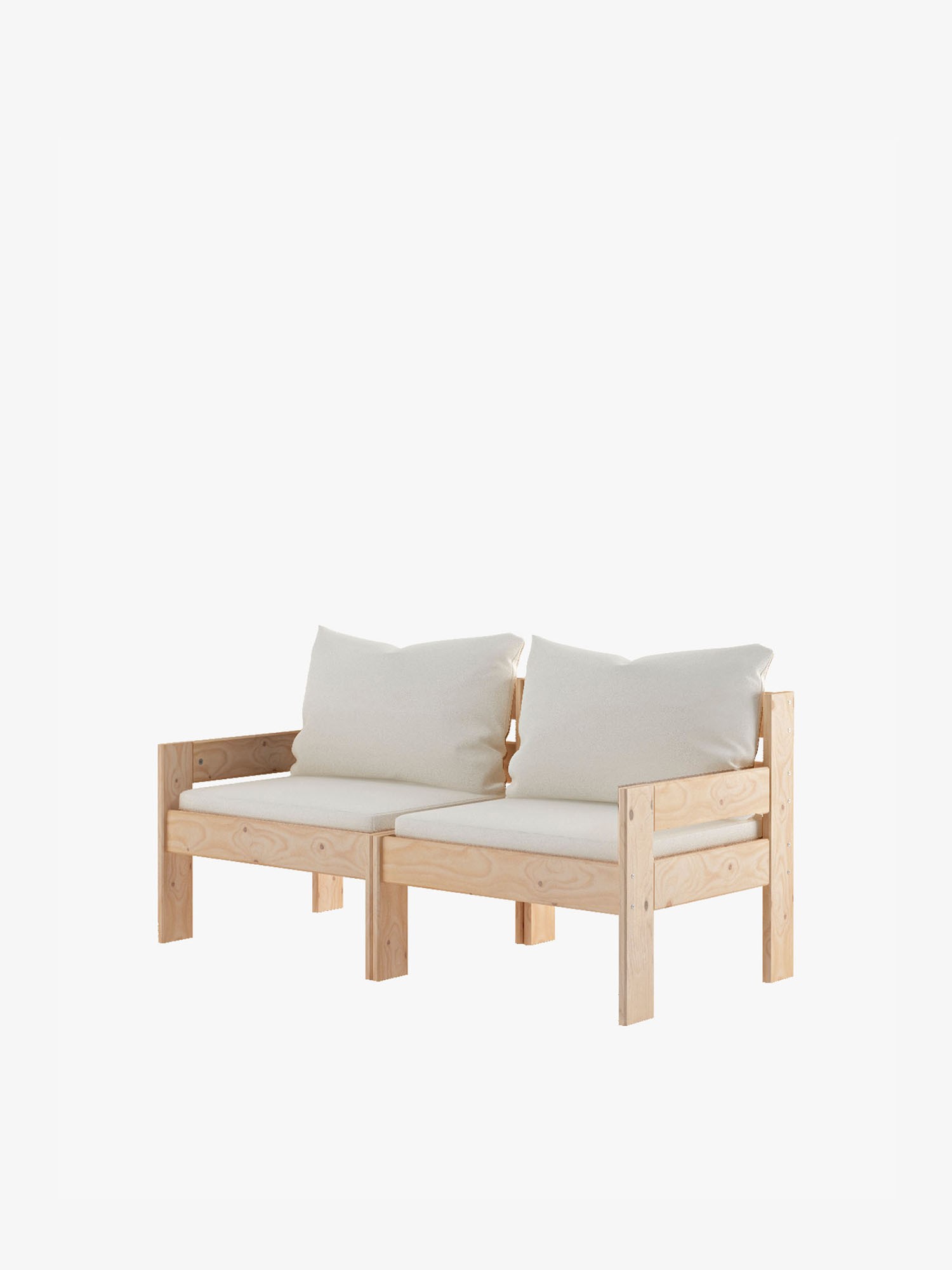 Conjuntos sofá de madera para interior o exterior