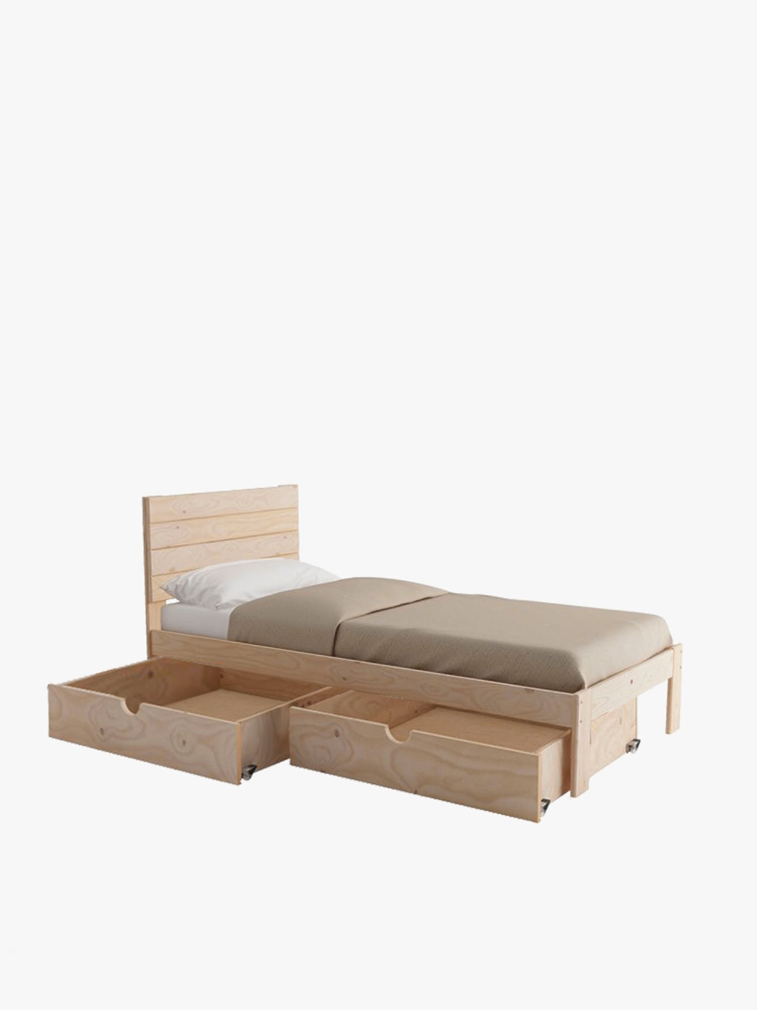 Cama TESTA individual de 90 cm com gavetas | LUFE