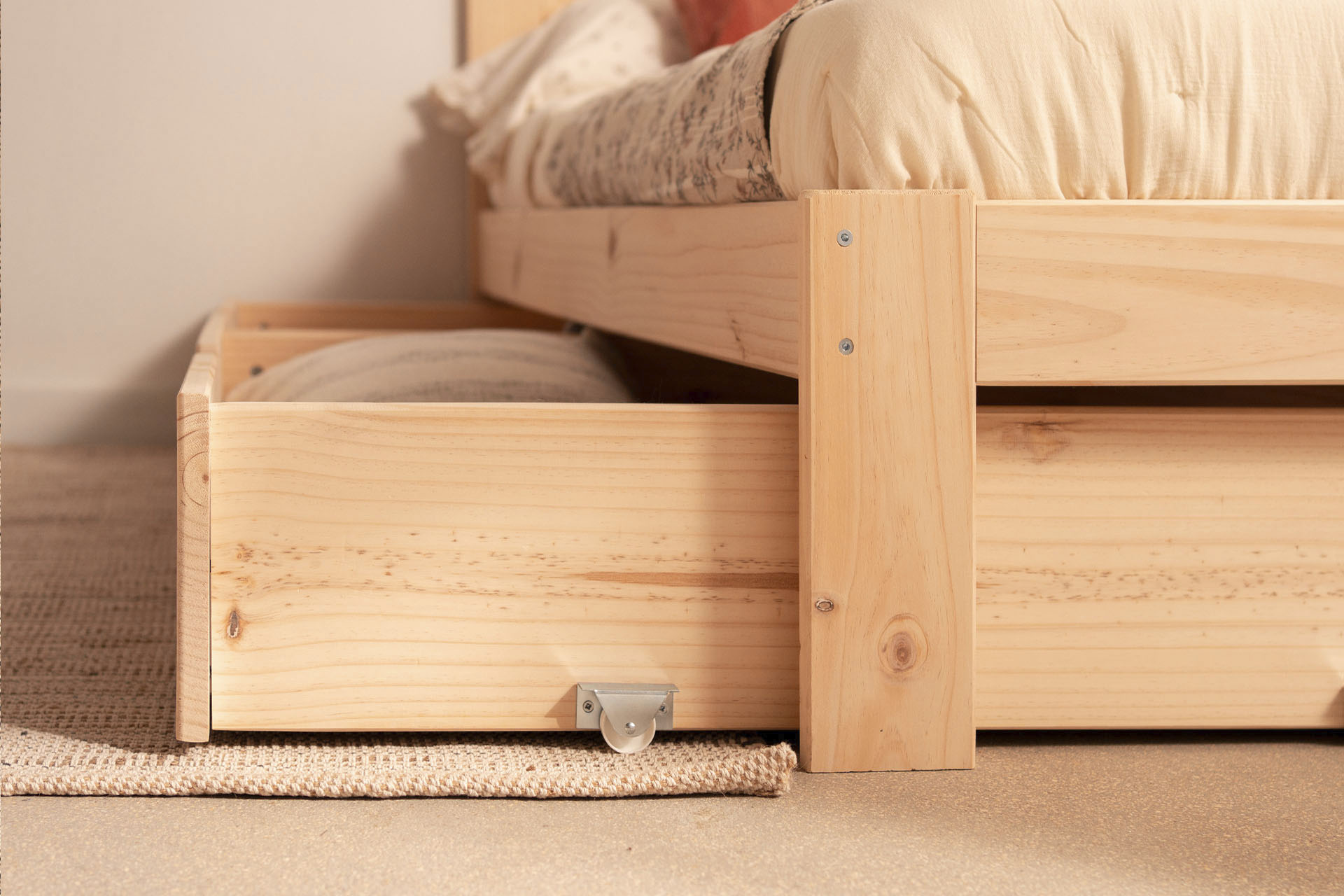 Cama de casal TESTA 150 com gavetas | LUFE